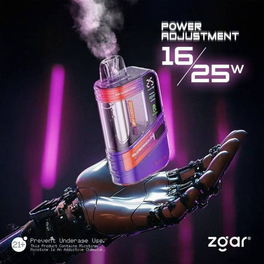 Zgar冰熊Supernova一次性电子烟20000口，可调吸阻与功率，液晶显示屏显示火力电量 - 购蒸汽